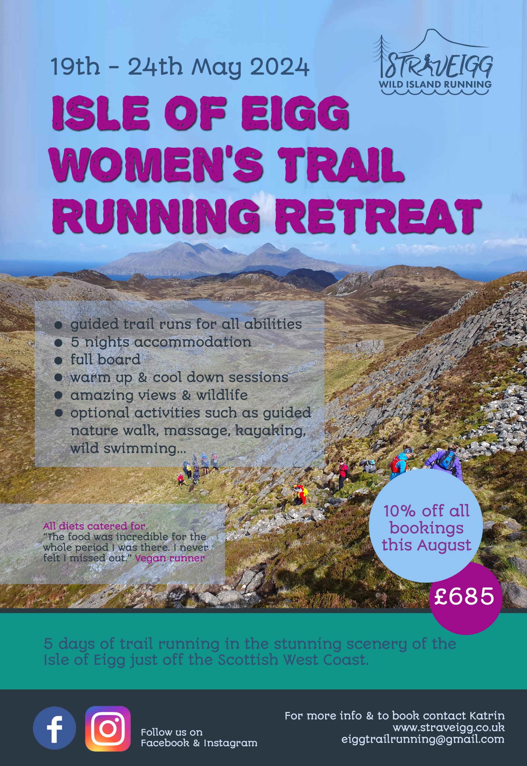 Women's Trail Running Retreat May 2024 - The Isle of Eigg